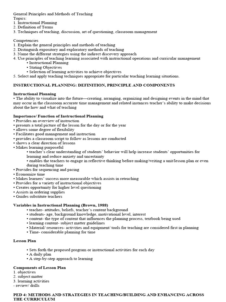 Ped 4-Methods | PDF | Hypothesis | Learning