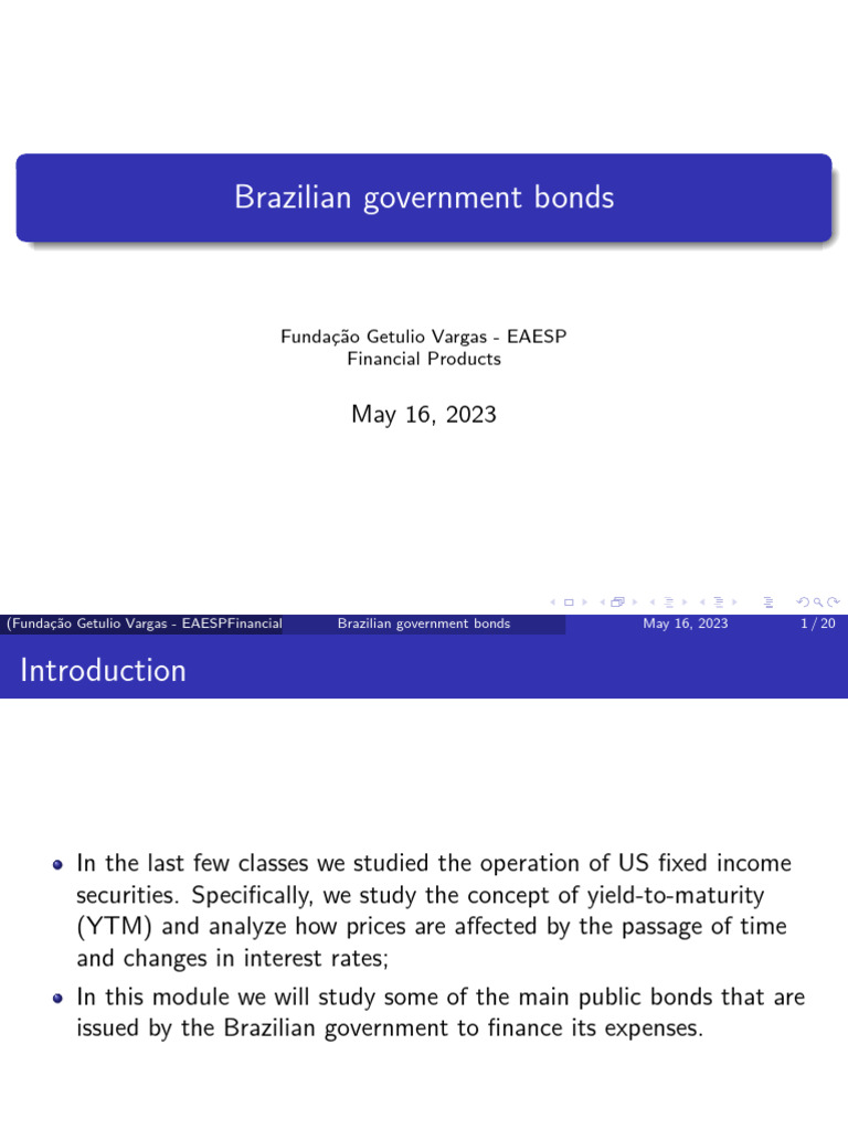 Aula TPF | PDF | Bonds (Finance) | Interest