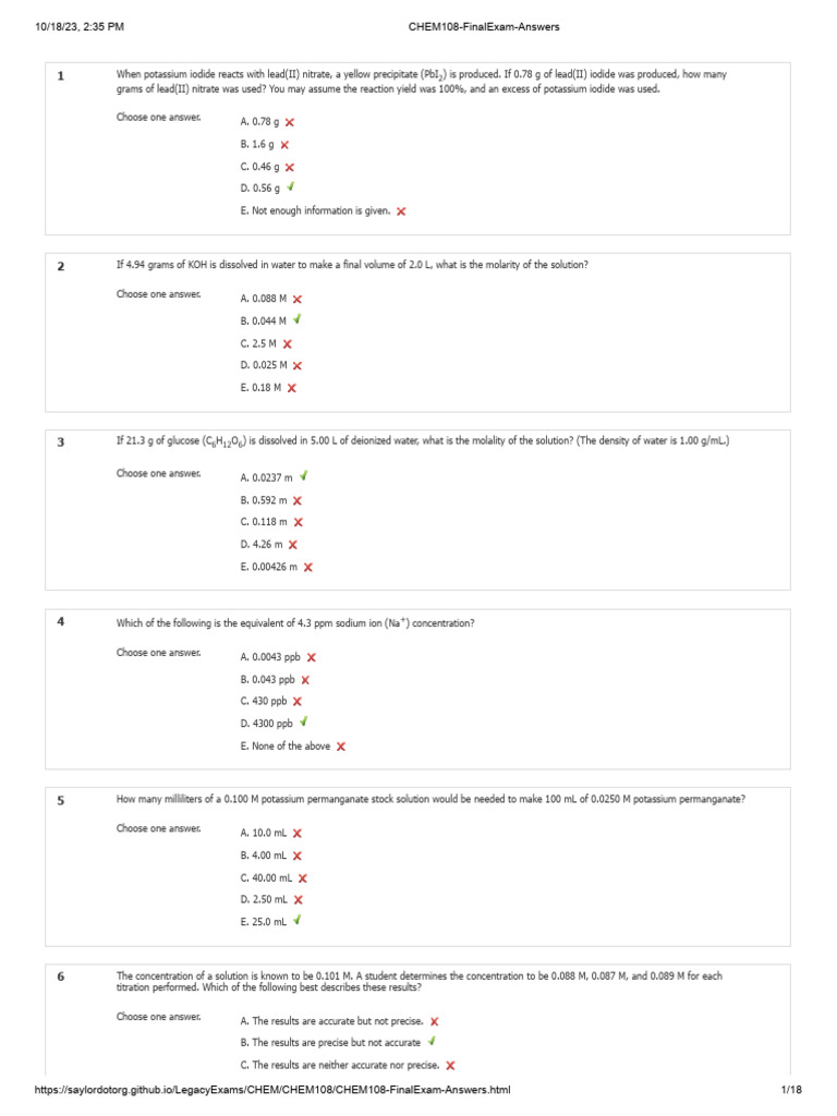 CHEM108 Guide | PDF | Gas Chromatography | Chromatography