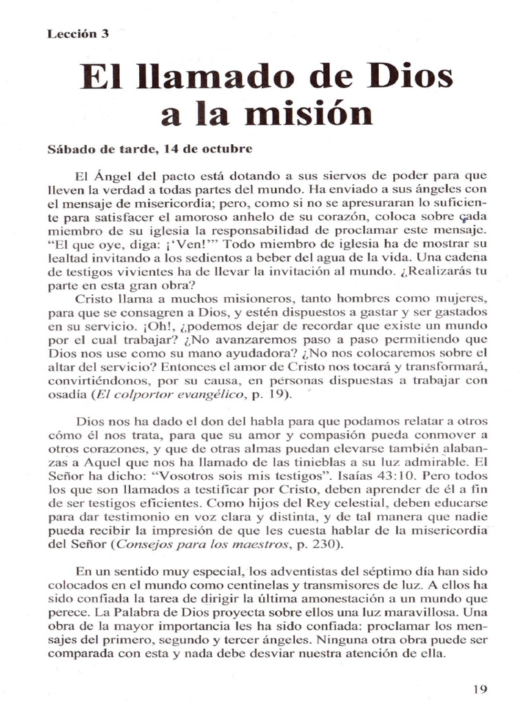 NE Cuarto Trimestre 2023-Leccion 03 | PDF