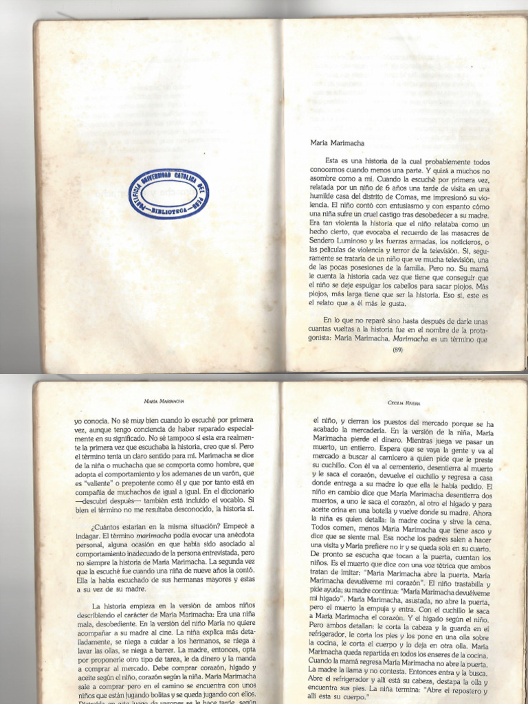 Rivera María Marimacha y El Borracho | PDF