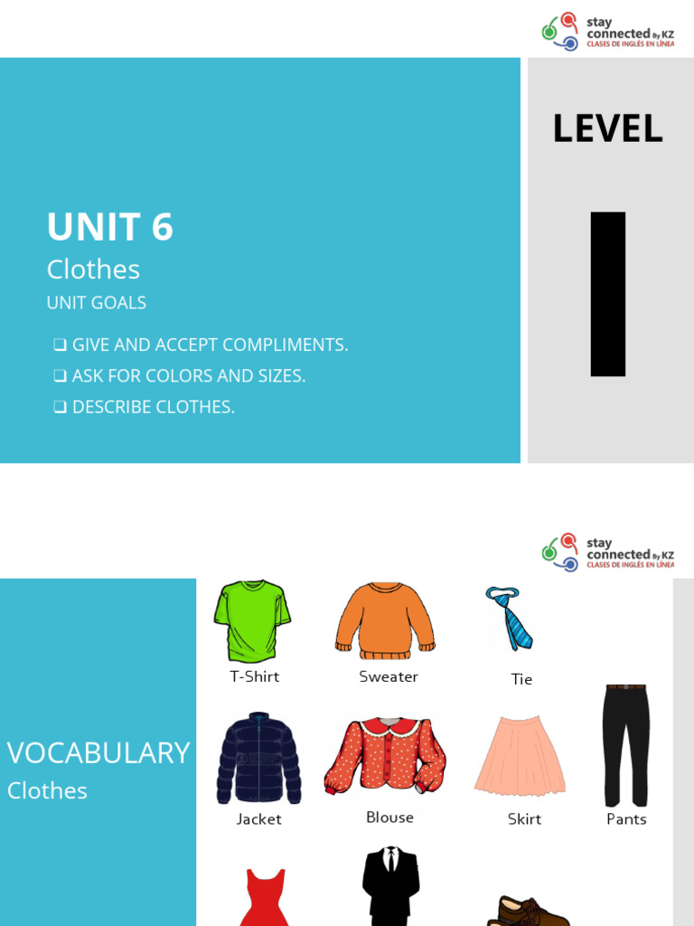 Clothes Vocabulary & Grammar Guide | PDF | Plural | Grammatical Number