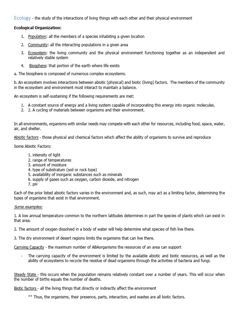 Envi Notes Pdf Ecosystem Soil