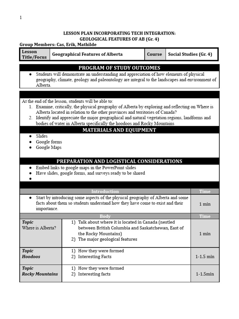 Tech Integration Lesson Plan | PDF
