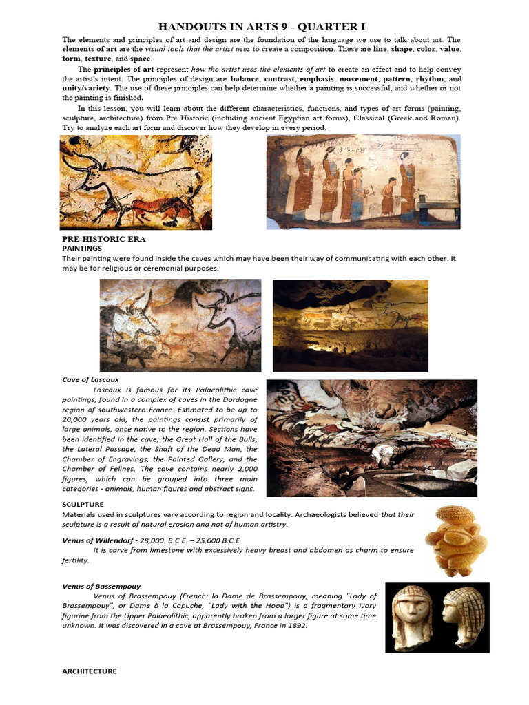 Handouts in Arts 9 | PDF