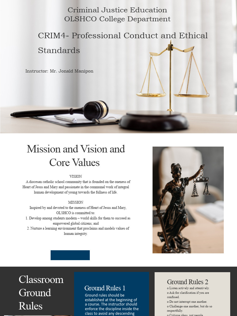 CRIM4 Professional Conduct and Ethical Standards | PDF