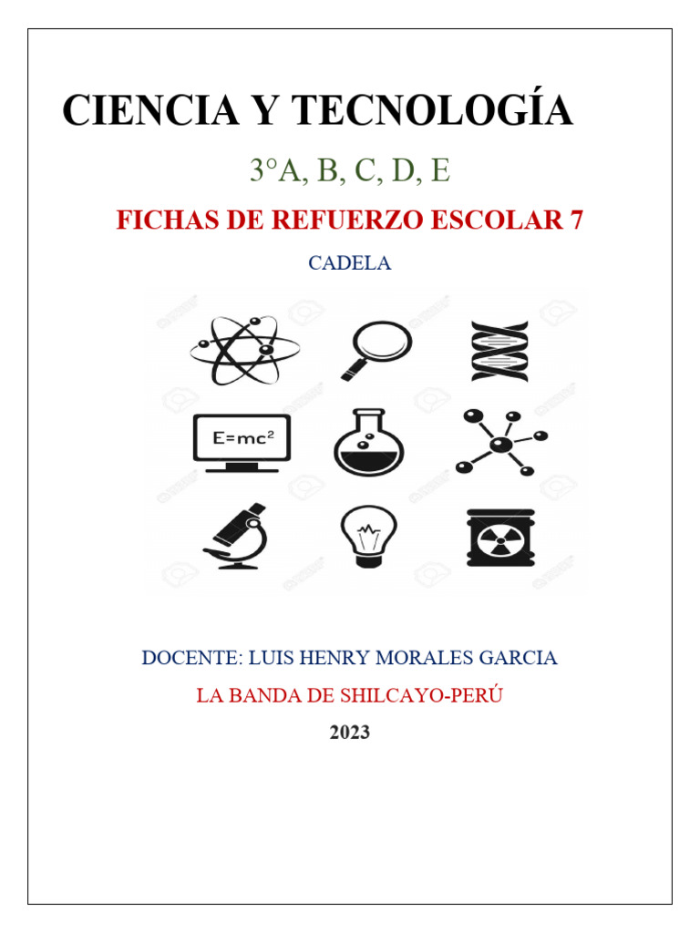 FICHA REFUERZO ESCOLAR-U7-CyT | PDF