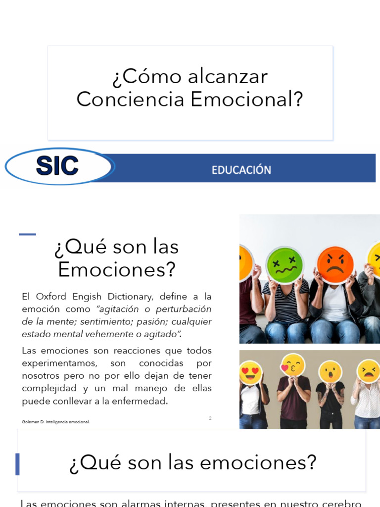 Conciencia Emocional | PDF | Las emociones | Inteligencia emocional