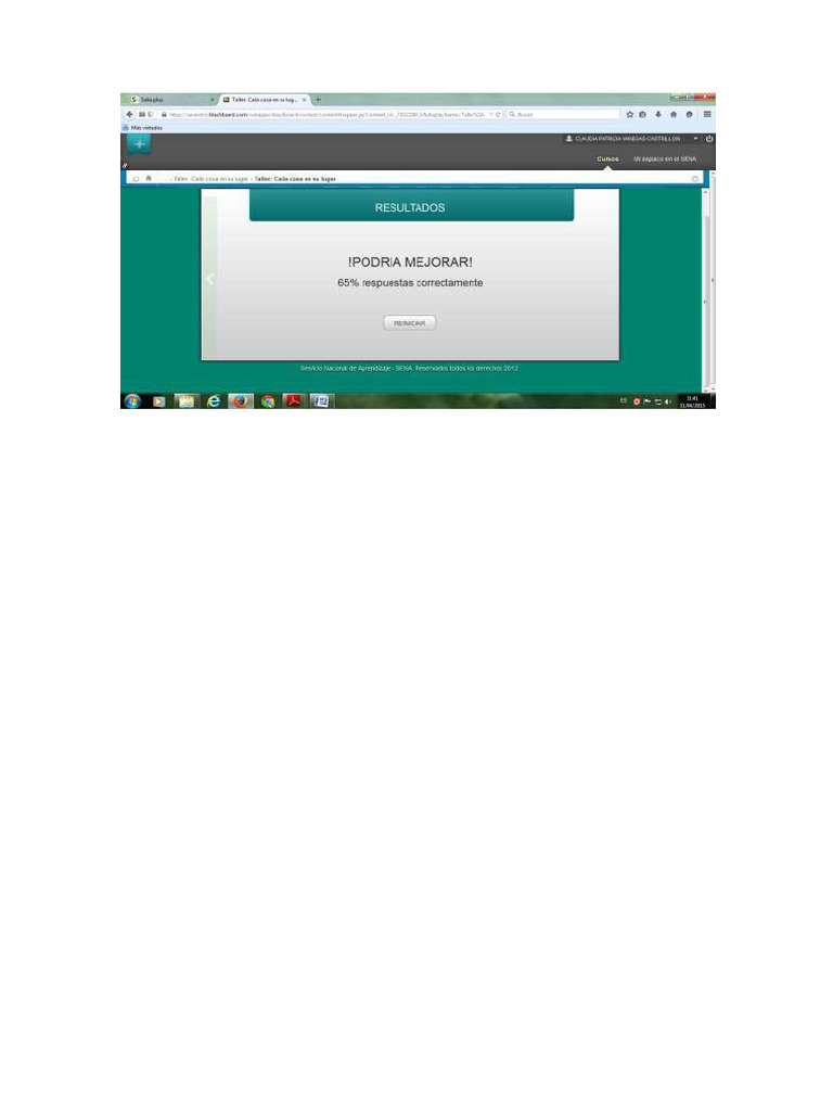 Pantallazo Cada Cosa en Su Lugar | PDF