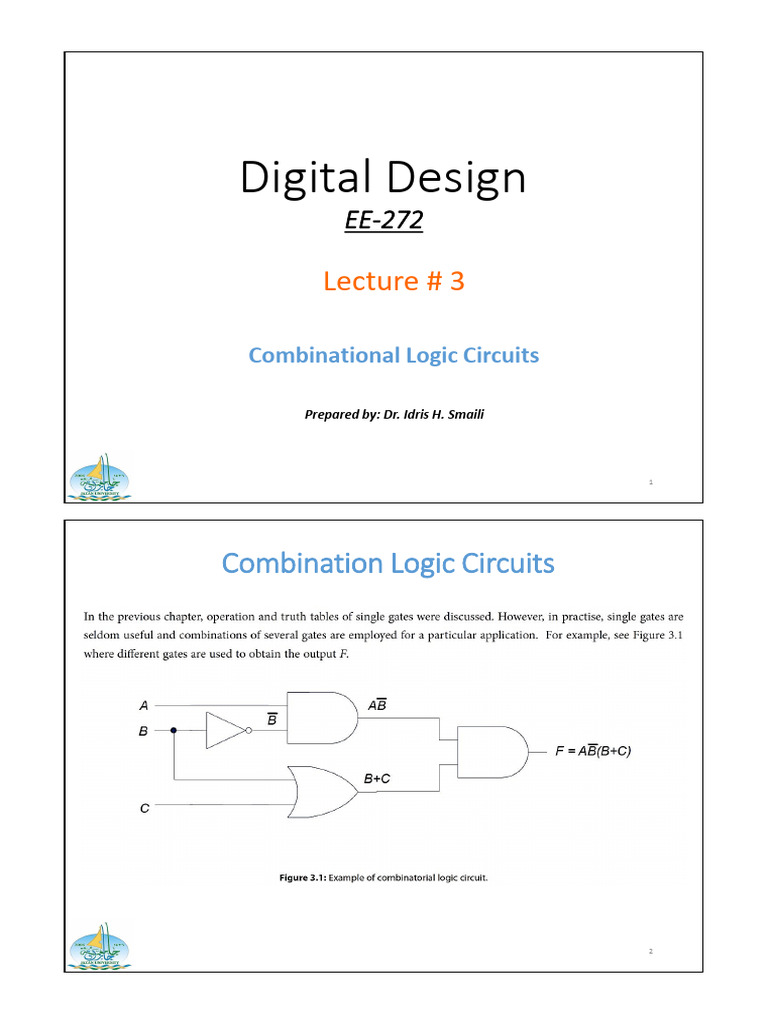 Digital Design: Lecture # 3 | PDF