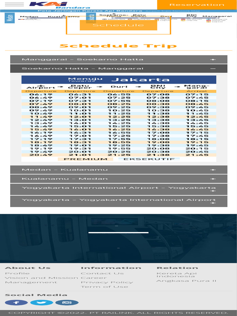Railink Schedule | PDF