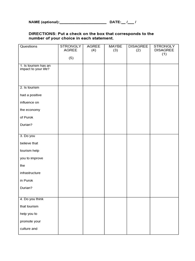 3is QUESTIONNAIRE | PDF