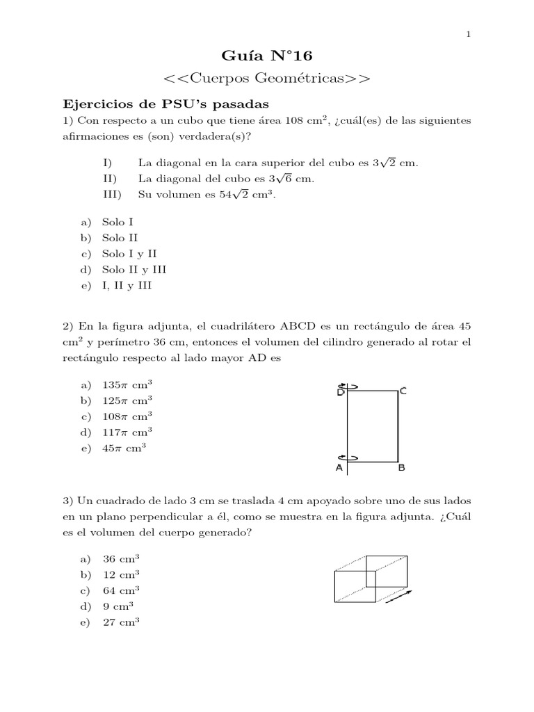 Gu A N 16 Cuerpos Geom Tricas | PDF | Métodos y materiales de enseñanza