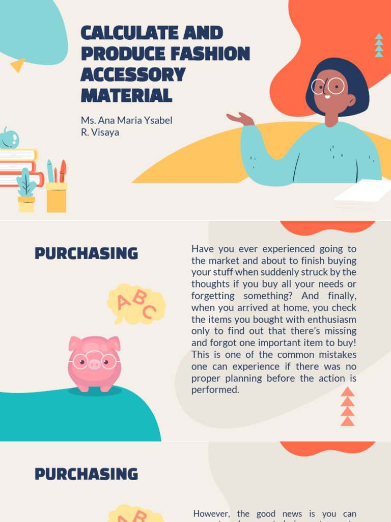 Lesson 3-CALCULATE AND PRODUCE FASHION ACCESSORY | Download Free PDF ...