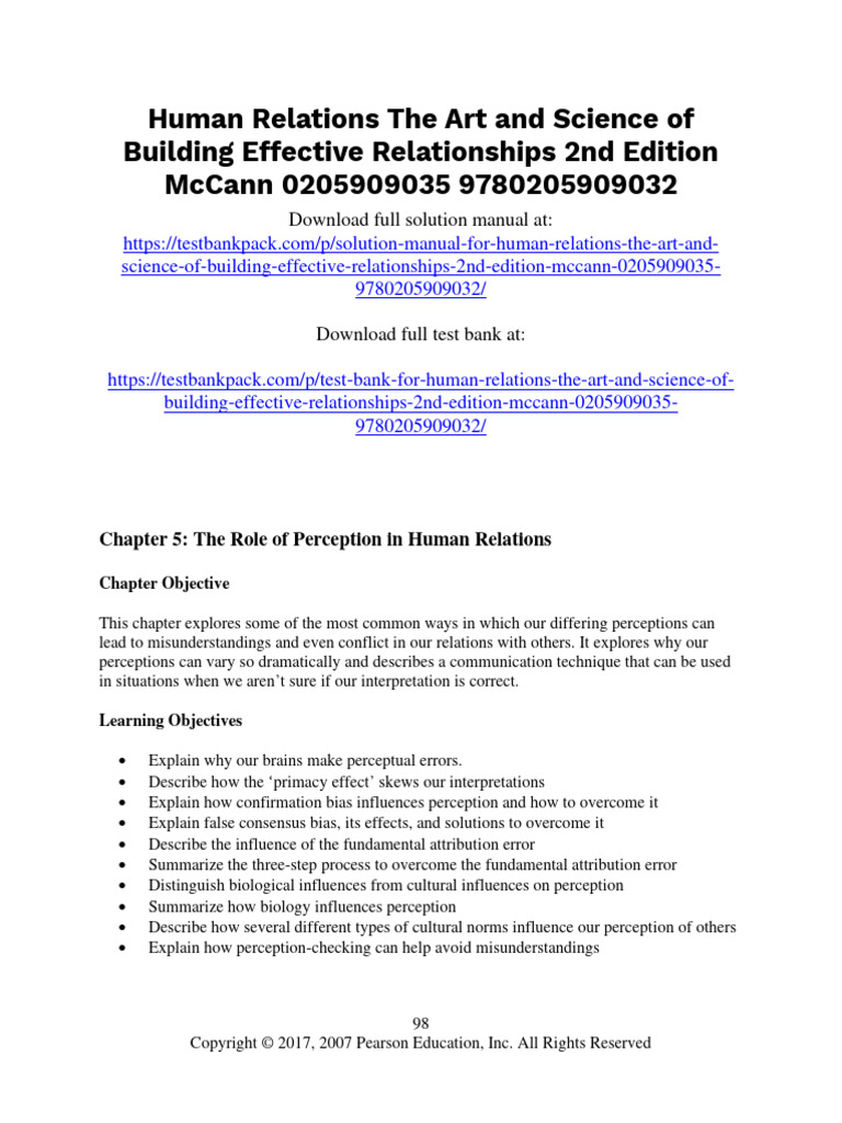 Human Relations The Art and Science of Building Effective Relationships ...