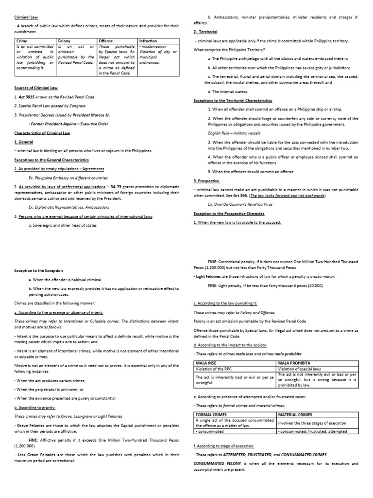 CLJ 3 Reviewer | PDF | Crimes | Crime & Violence