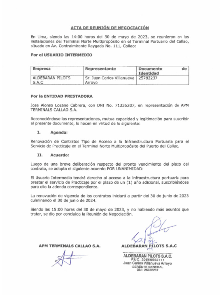 Aldebaran Proyecto de Septimo Addendum | PDF