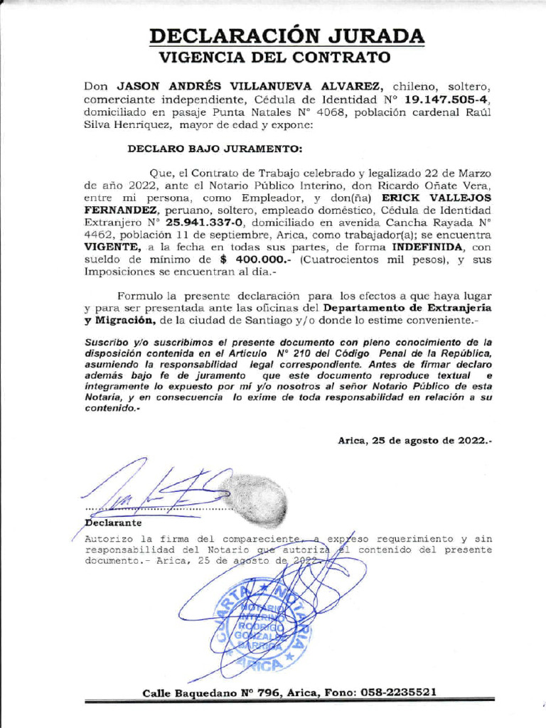 Vigencia de Contrato | PDF