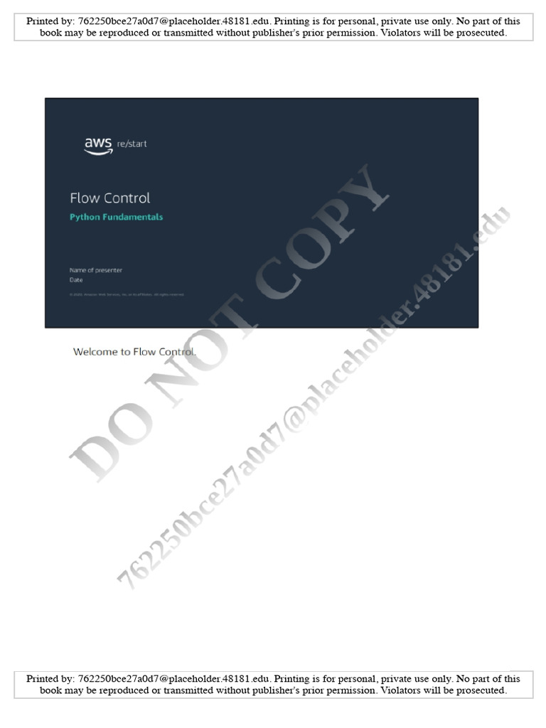 3) Aws Re Start Pythnprog Flowcontrol SG 302 en | PDF