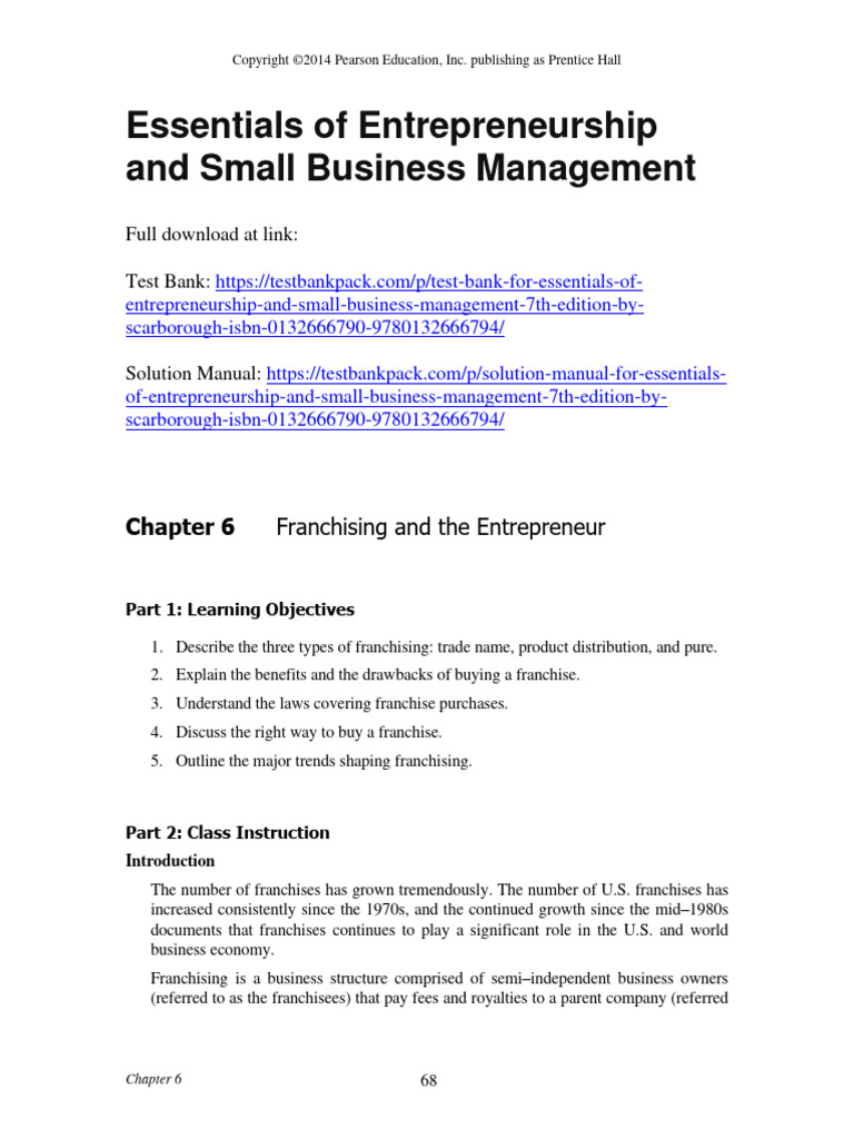 Essentials of Entrepreneurship and Small Business Management 7th ...