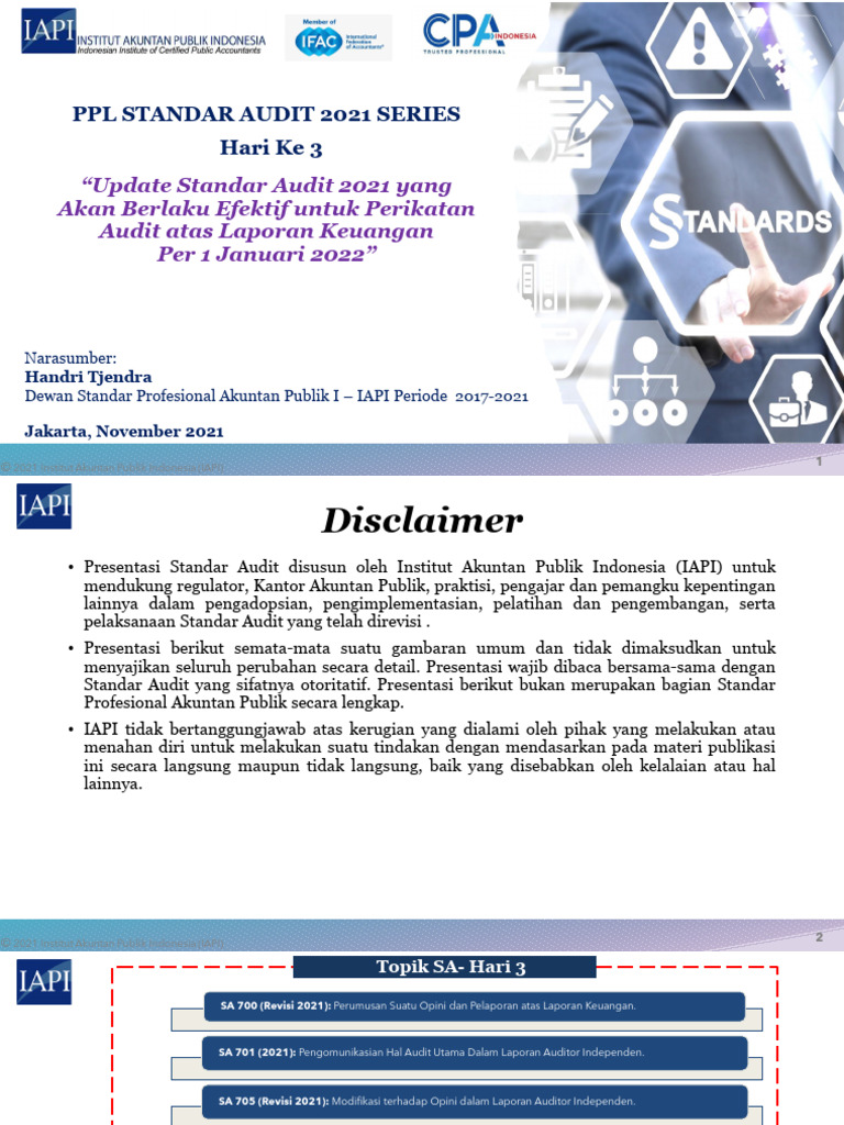 Update Standar Audit 2021 IAPI | PDF