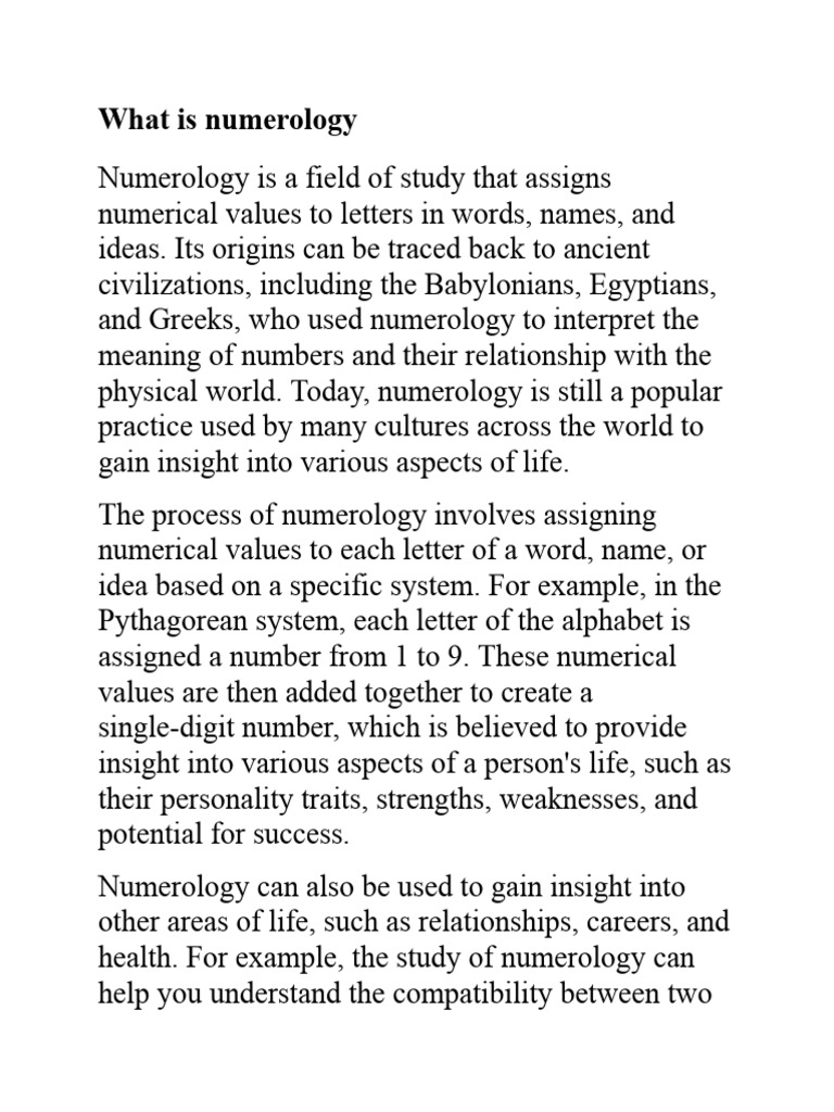 Numerology E - Book | PDF