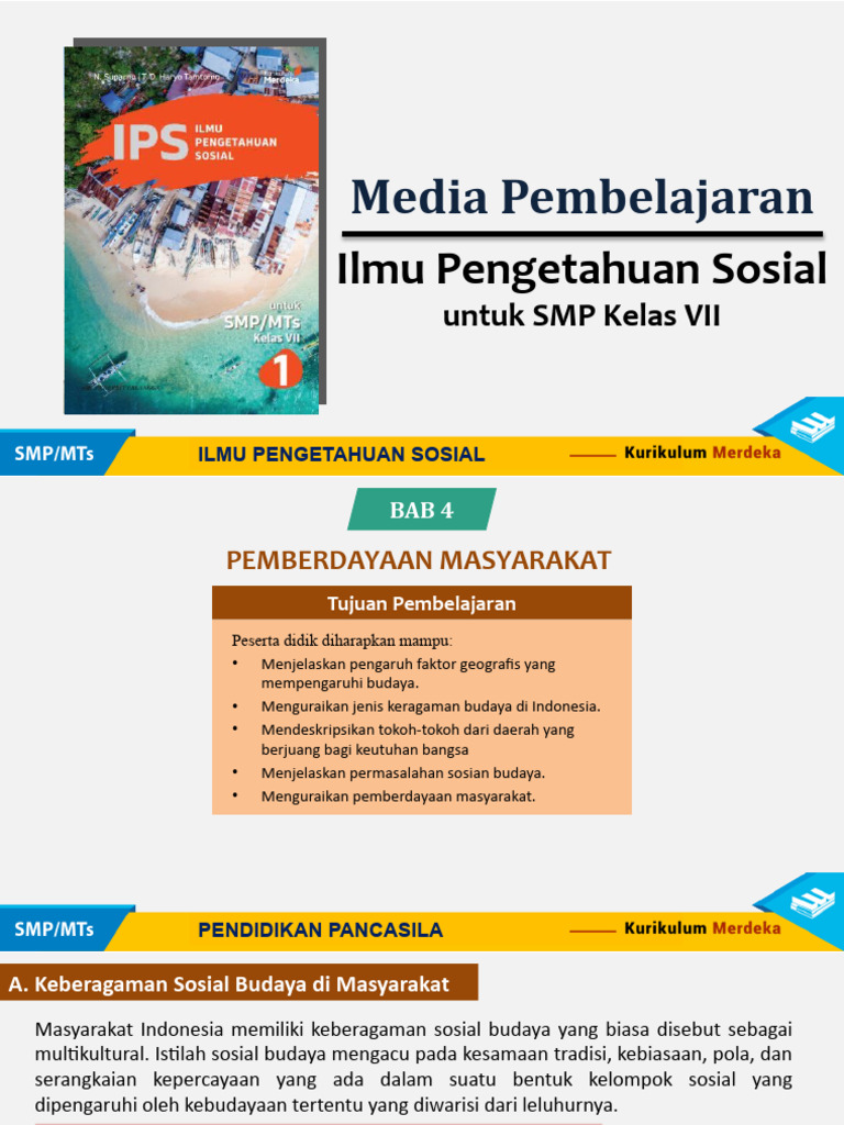IPS SMP Kelas VII - Bab 4 Pemberdayaan Masyarakat | PDF