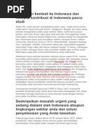 Contoh Esai Beasiswa LPDP Terbaik | PDF