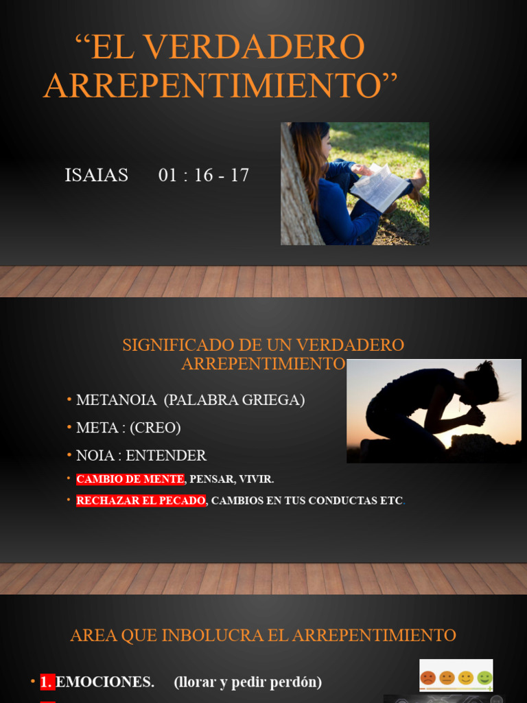El Verdadero Arrepentimiento en Cristo | PDF