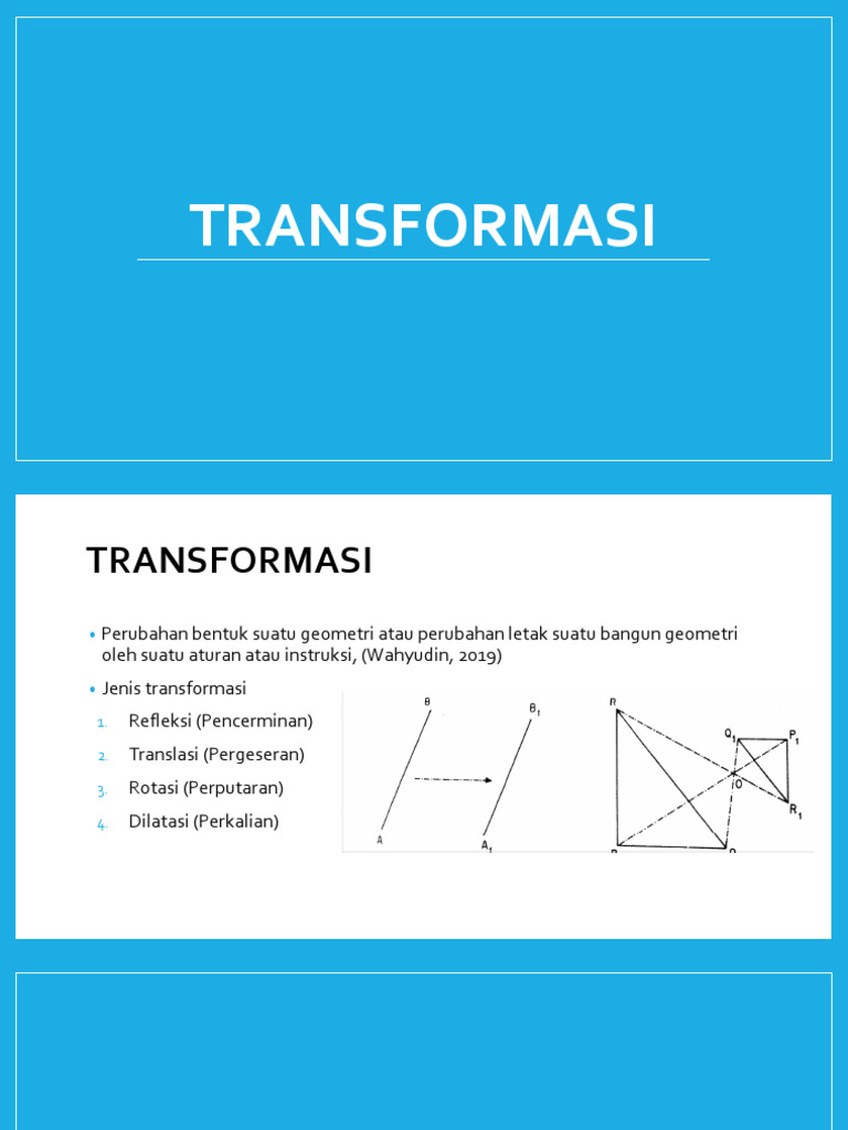 Jenis-jenis Transformasi Geometri | PDF