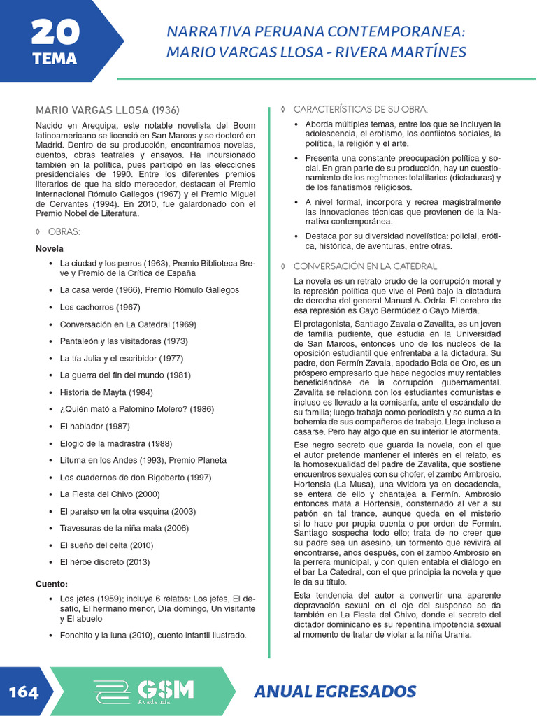 Literatura Tema 20 | PDF