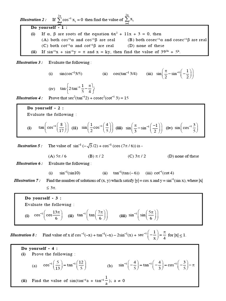 Inverse Trigonometric Functions | PDF