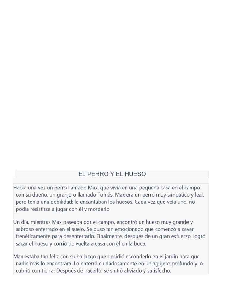 El Perro y El Hueso | PDF