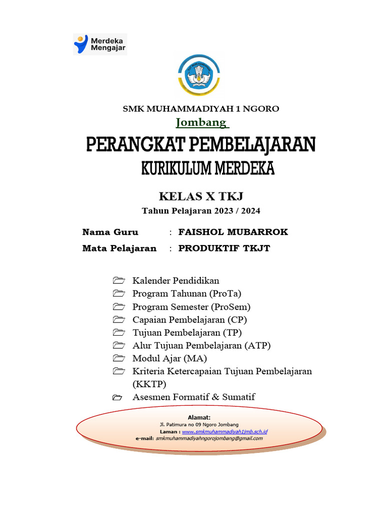 Cover Perangkat Ajar Gabungan Kurikulum Merdeka - Kherysuryawan - Id | PDF | Karier & Perkembangan