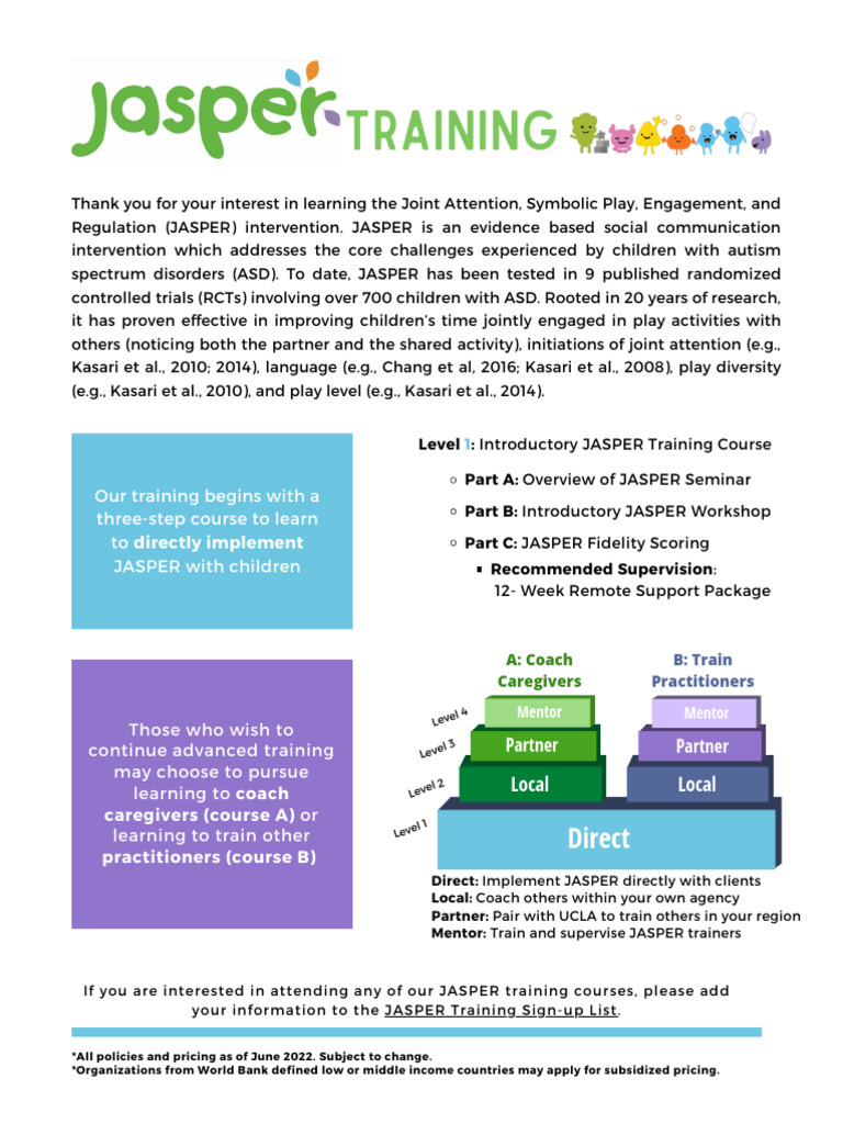 JASPER Training and Certification Overview | PDF