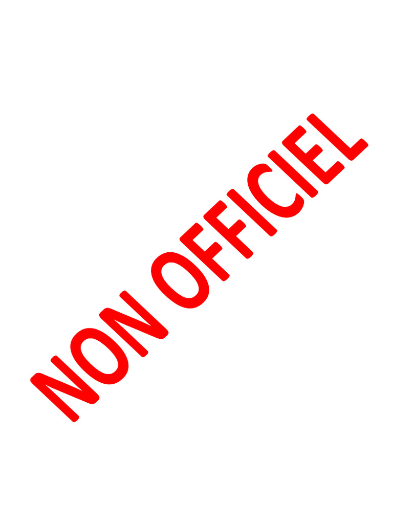 Non Officiel | PDF