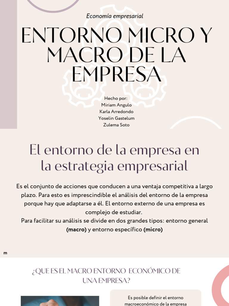 Entorno Micro y Macro de La Empresa | PDF | Business | Macroeconómica