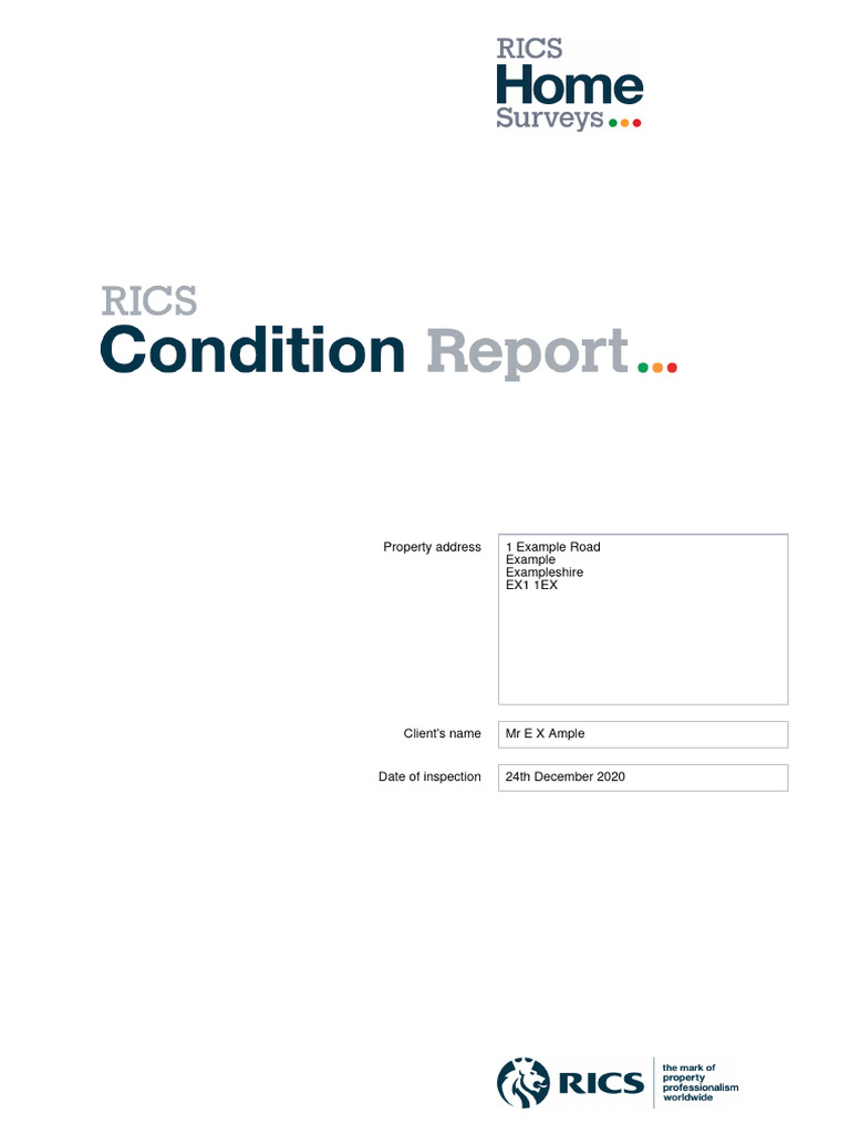 Condition Report Sample | PDF | Roof | Wall