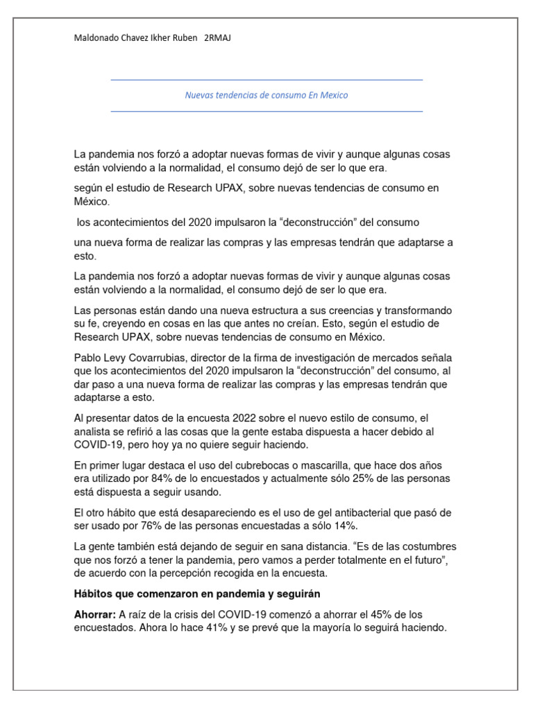 Nuevas Tendencias de Consumo en Mexico | PDF Nuevas Tendencias de Consumo en Mexico | PDF