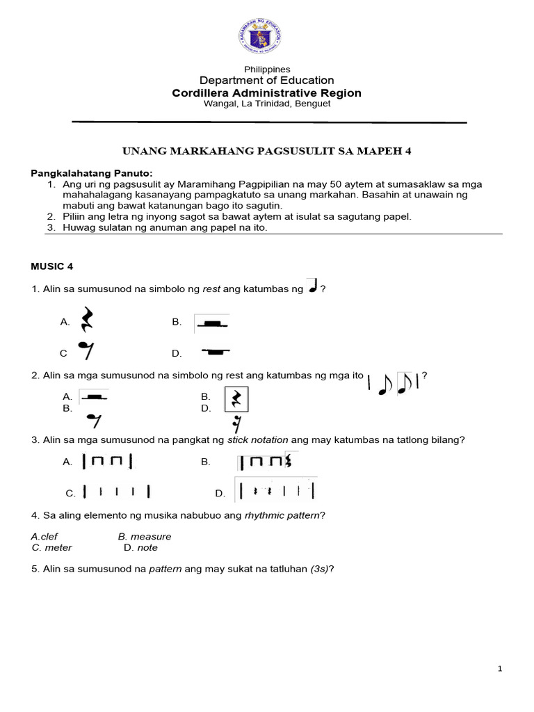 Mapeh 4 | PDF