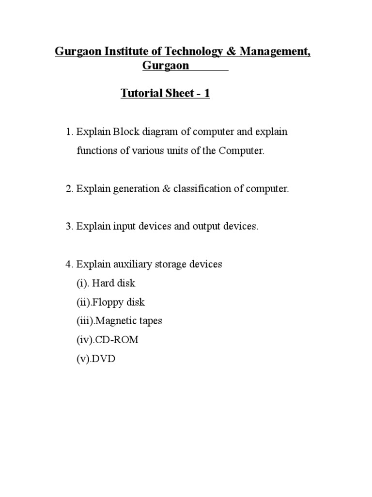 Tutorial Focp | PDF | Computer Data Storage | Computer Data