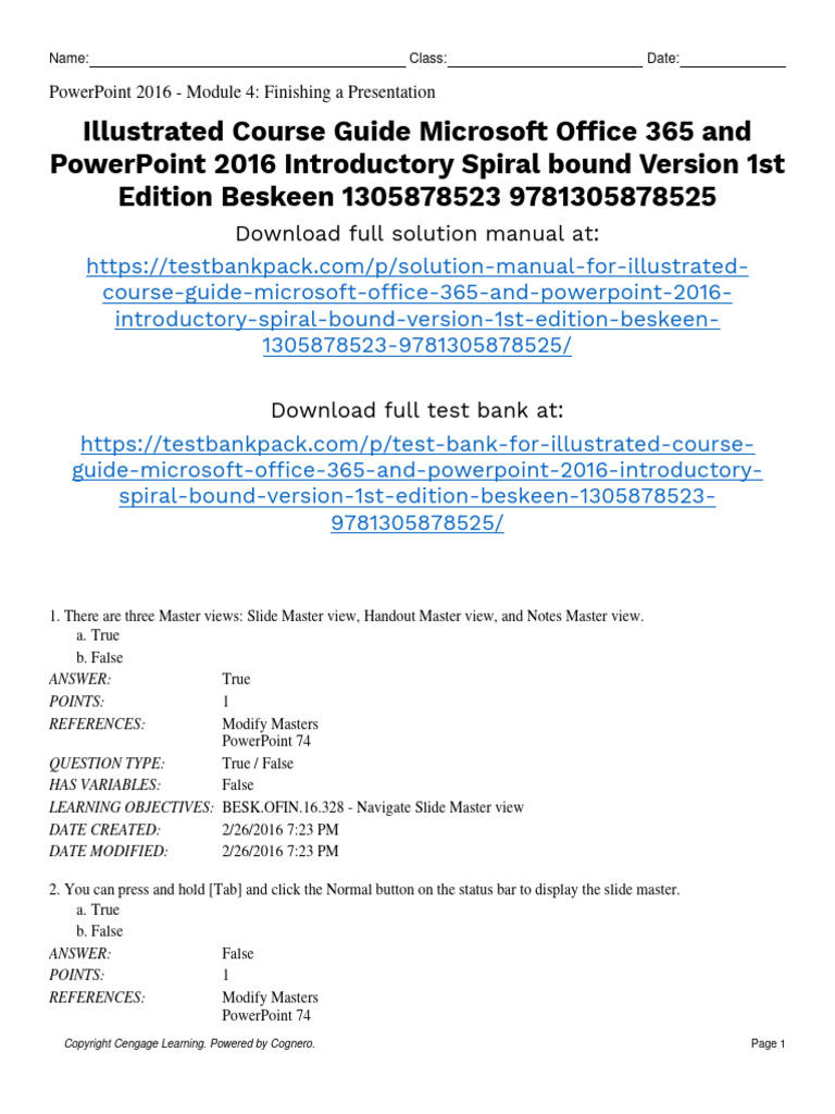 Illustrated Course Guide Microsoft Office 365 and PowerPoint 2016 ...