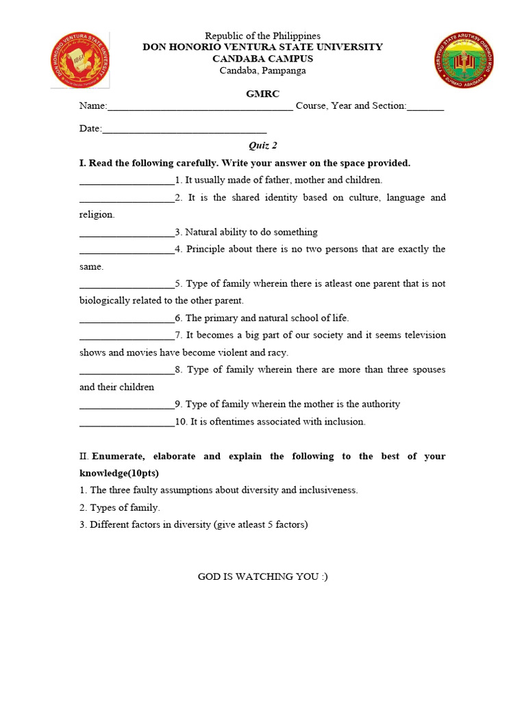 GMRC Lesson 3 and 4 Quiz | PDF