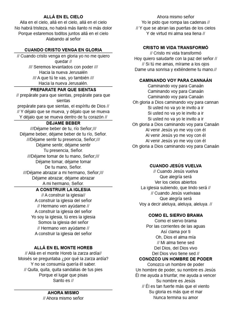 Coros Todos | PDF | Cristo (título) | Oración