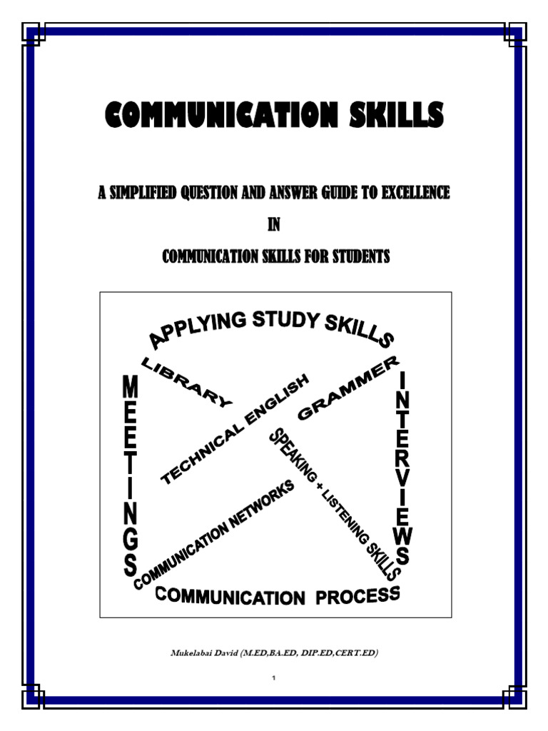 Communication Skills Book | PDF | Subject (Grammar) | Communication