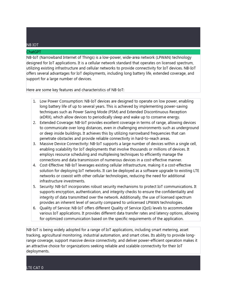 NB Iot | PDF