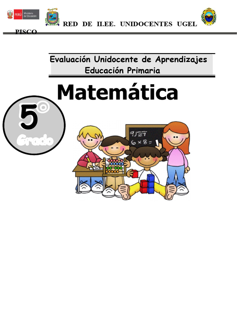 EVALUACIÓN DE MATEMÁTICA 5TO GRADO | PDF