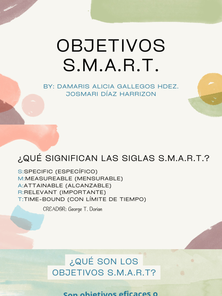 Objetivos SMART | PDF