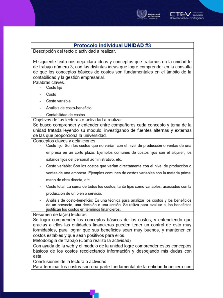 Protocolo Individual | PDF