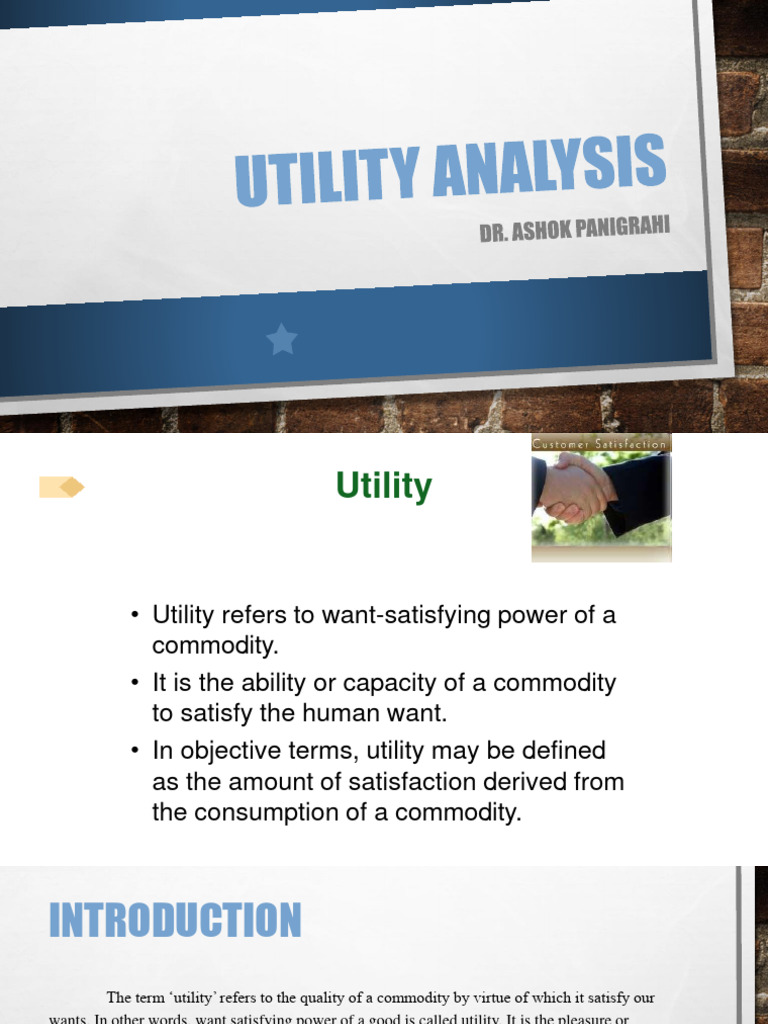 Utility Analysis - (Unit-3) | PDF | Utility | Marginal Utility